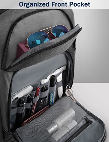 17 inch Laptop Backpack, Large 50L Business Travel Backpack with 2 Insulated Side Pockets & USB Charger, Durable Anti Theft Luggage Backpack Water Resistant Overnight Weekender Bag Gift for Men Women
