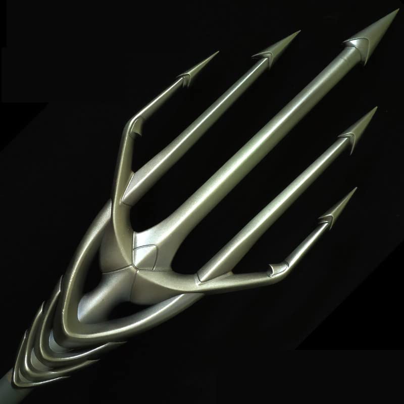 ZKBWFLA Metal Pentacle Trident Sword, Cosplay Props Available for Collection-Silver