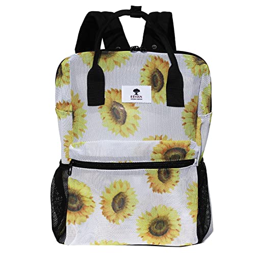 Mesh Backpack Bag See Through Bag College Bookbag Beach Bag Daypack Travel Semi-Transparent Bag for Women and Men (I)