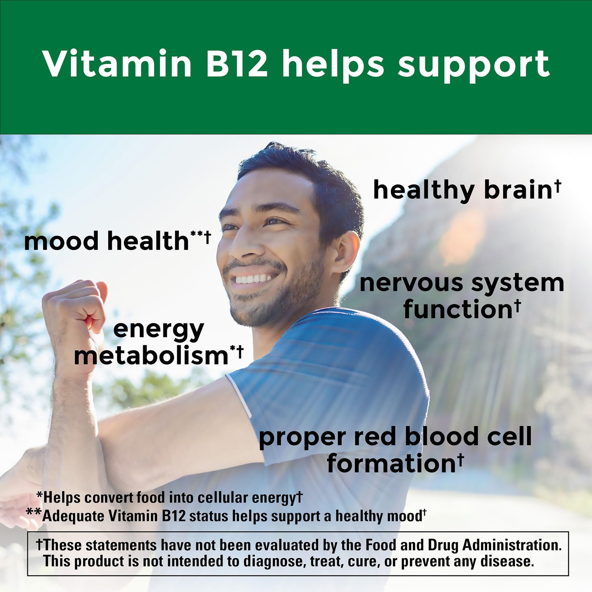 Nature Made Extra Strength Vitamin B12 Gummies, 3000 mcg per serving, B12 Vitamin Supplement for Energy Metabolism Support, 60 Gummy Vitamins, 30 Day Supply