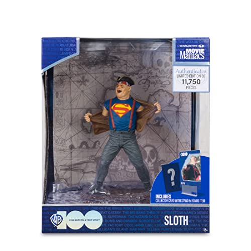 McFarlane Toys - WB 100: Sloth (The Goonies) Movie Maniacs 6in Posed Figure