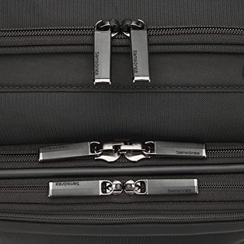 Samsonite Lineate DLX Softside Expandable Luggage with Spinner Wheels, Black, Large Checked