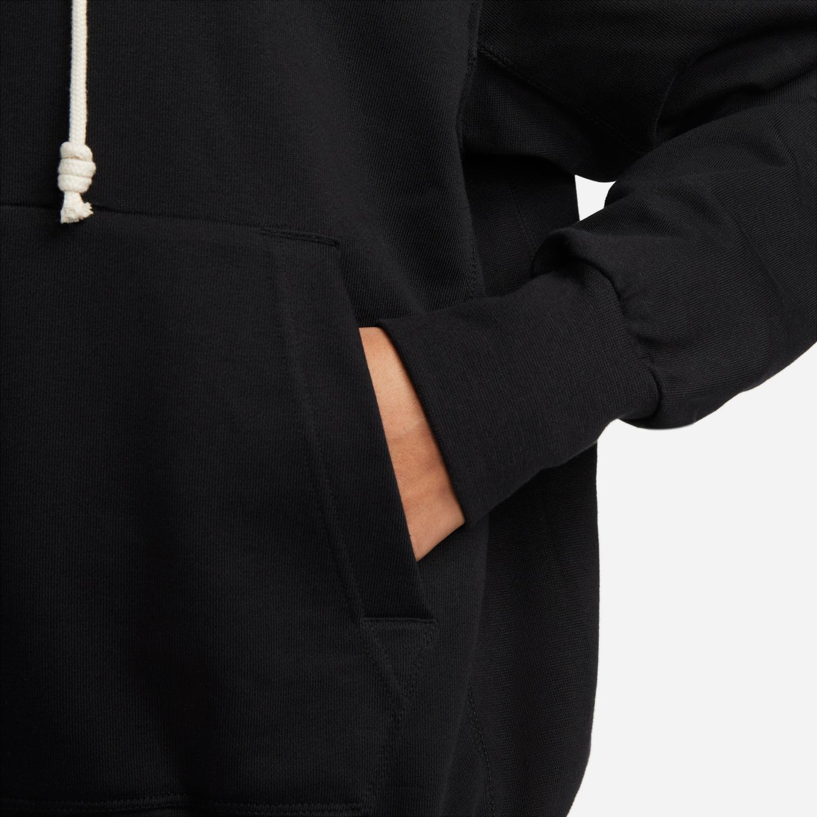 Nike Dri-FIT Standard Issue Men's Unisex Pullover Basketball Hoodie (as1, alpha, l, regular, regular, Black/Pale Ivory)