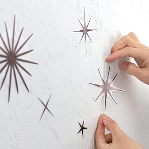 Star Twinkle Wall Stickers - Removable Wall Decals - Star Wall Decals, Space Wall Sticker, Space Theme Room Wall Decals (Black Star Wall)