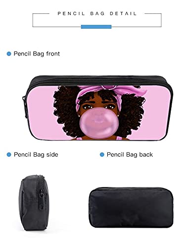 Children's Backpack-African Girl 3D Printed School Bag Set Childrens Backpacks With Shoulder Bag Pencil Bag Set 3pcs Set