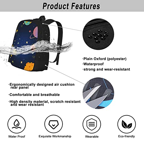 JUMFOURE Cartoon Game Backpack, Gameplayer Large Capacity Laptop Backpack with Side Pockets and Pencil Case -6