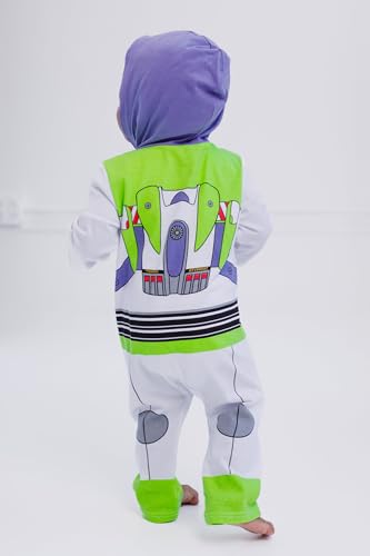 Disney Pixar Toy Story Buzz Lightyear Infant Baby Boys Zip Up Cosplay Coverall Green 12 Months