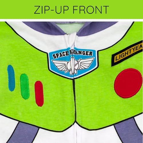 Disney Pixar Toy Story Buzz Lightyear Infant Baby Boys Zip Up Cosplay Coverall Green 12 Months