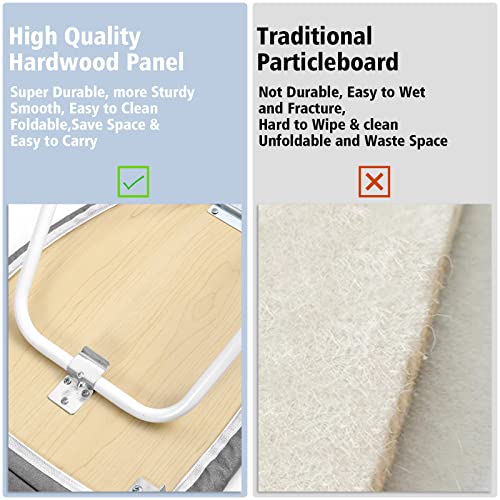 VeYocilk Tabletop Ironing Board, Reinforced Foldable Iron Board with Iron Rest, Portable Travel Small Ironing Board with Heat Resistant Cover for Home, Countertop, Laundry Rooms, Dorm, 31.4"x9.8"x7"