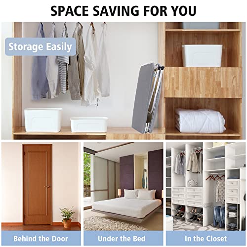 VeYocilk Tabletop Ironing Board, Reinforced Foldable Iron Board with Iron Rest, Portable Travel Small Ironing Board with Heat Resistant Cover for Home, Countertop, Laundry Rooms, Dorm, 31.4"x9.8"x7"