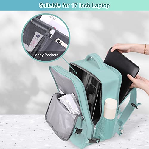 Sinaliy Large Travel Backpack for Women, 40L Carry On Backpack, 17 Inch Laptop Waterproof Backpack, College Bookbag, Backpack for Women, as Person Item Flight Approved