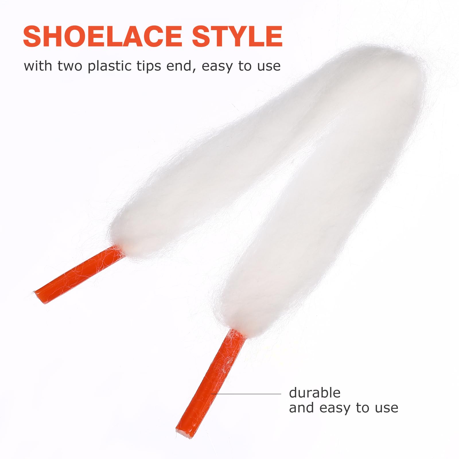 Beavorty 40PCS Organic Shoelace Cotton Sticks Japanese Organic Doctor Shoelaces Cotton Coil Clouds Shoelace Style Cotton Threads Wick