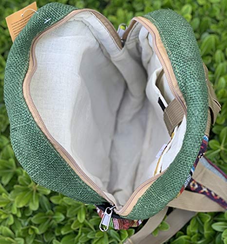 Unique design Himalaya Hemp Backpack Small Backpack Hippie Backpack Festival Backpack Hiking Backpack 100% Hemp|100 VEGAN| FAIR TRADE | Handmade with Love.