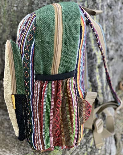 Unique design Himalaya Hemp Backpack Small Backpack Hippie Backpack Festival Backpack Hiking Backpack 100% Hemp|100 VEGAN| FAIR TRADE | Handmade with Love.