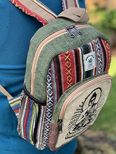 Unique design Himalaya Hemp Backpack Small Backpack Hippie Backpack Festival Backpack Hiking Backpack 100% Hemp|100 VEGAN| FAIR TRADE | Handmade with Love.