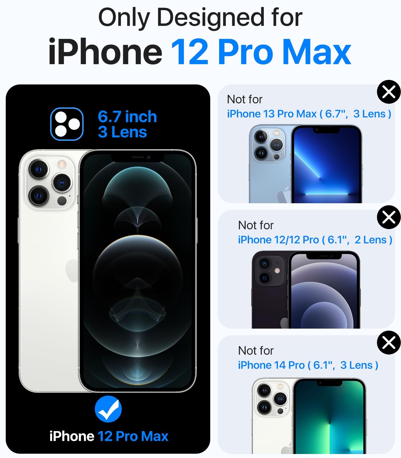 Maozis Magnetic Designed for iPhone 12 Pro Max Case [Compatible with Magsafe][Military Grade Drop Protection] Protective Shockproof Translucent Matte Slim Phone Case for iPhone 12 Pro Max, Mint Green