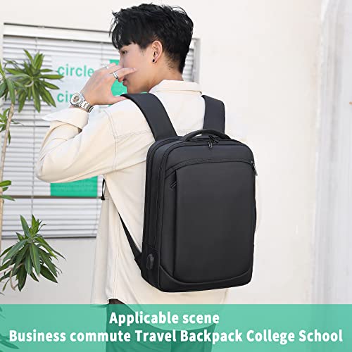 Travel Laptop Backpack,Business Anti Theft Water Resistant Laptop Backpack with USB Charging Port,Durable Fashion College School Computer Bag for Men,Casual Daypack Fits 15.6'' Notebook & Tablet