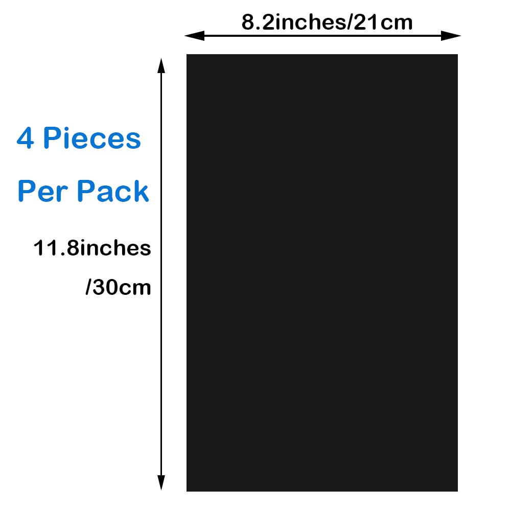 11.8x8.2 inches Light Dimming Stickers Adhesive Film Light Blocking Cover Filter for Electronics, Alarm Clock, Monitor, LED Light, LCD Panels, 4 Pieces