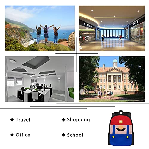 TUOKEO Gaming Characters Backpacks for Boys Girls, Cute Waterproof Backpack for School Fans Gifts 17 Inches
