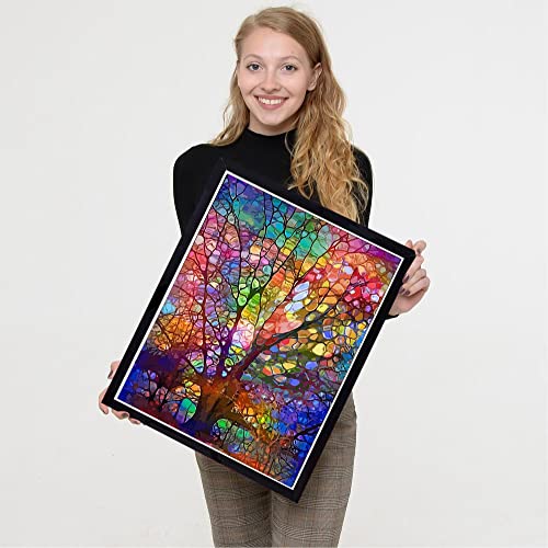 Cross Stitch Kits for Adults - Stamped Cross Stitch Kits,DIY Painted tree Needlepoint Kits for Adults Beginners Counted Embroidery Kits Cross Stitch Supplies Patterns Crafts Decor(11.8X15.7inch)