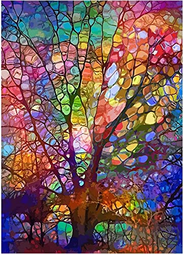 Cross Stitch Kits for Adults - Stamped Cross Stitch Kits,DIY Painted tree Needlepoint Kits for Adults Beginners Counted Embroidery Kits Cross Stitch Supplies Patterns Crafts Decor(11.8X15.7inch)
