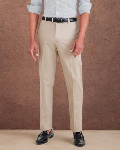 Dockers Men's Slim Fit Signature Iron Free Khaki with Stain Defender Pants, Timberwolf, 36W x 30L