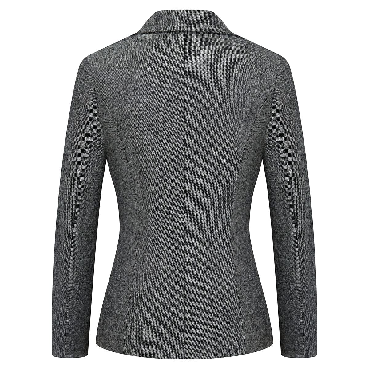 MODFUL Women's 2 Piece Business Suit Pant Set Slim Fit One Button Blazer Jacket Lady Work Suit for Office (Grey,X-Large)