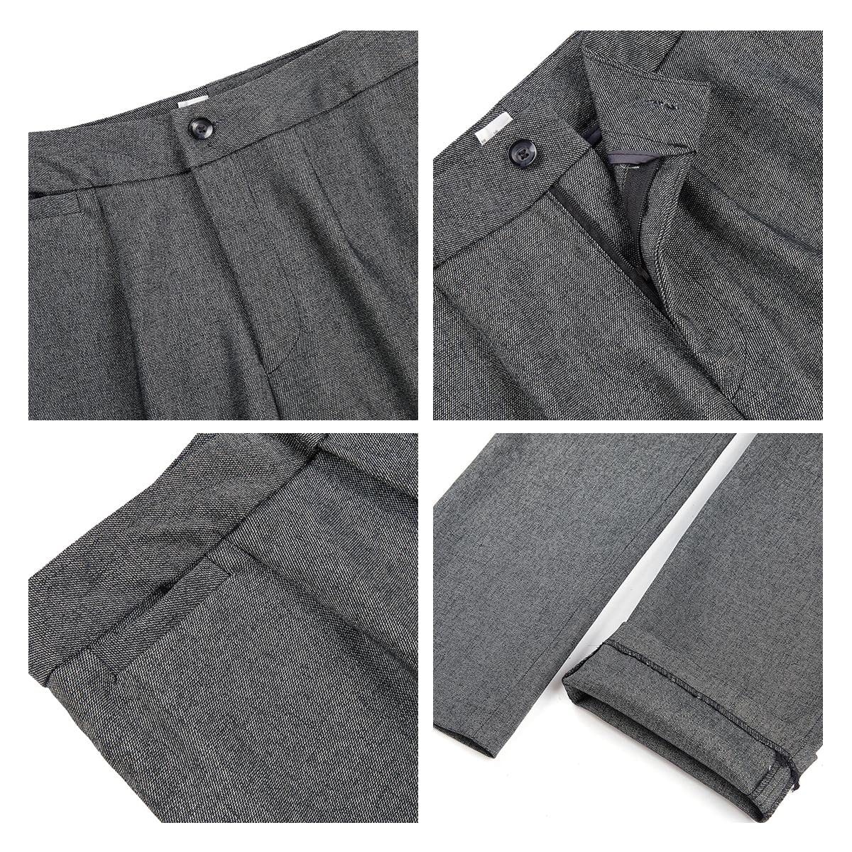 MODFUL Women's 2 Piece Business Suit Pant Set Slim Fit One Button Blazer Jacket Lady Work Suit for Office (Grey,X-Large)