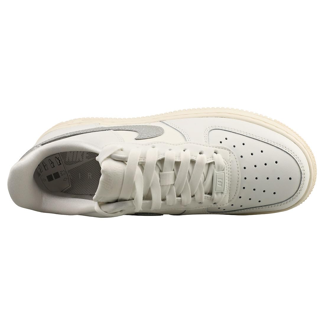 Nike Air Force 1 Womens ESS TRND Summit White/Metallic Silver Size 6.5