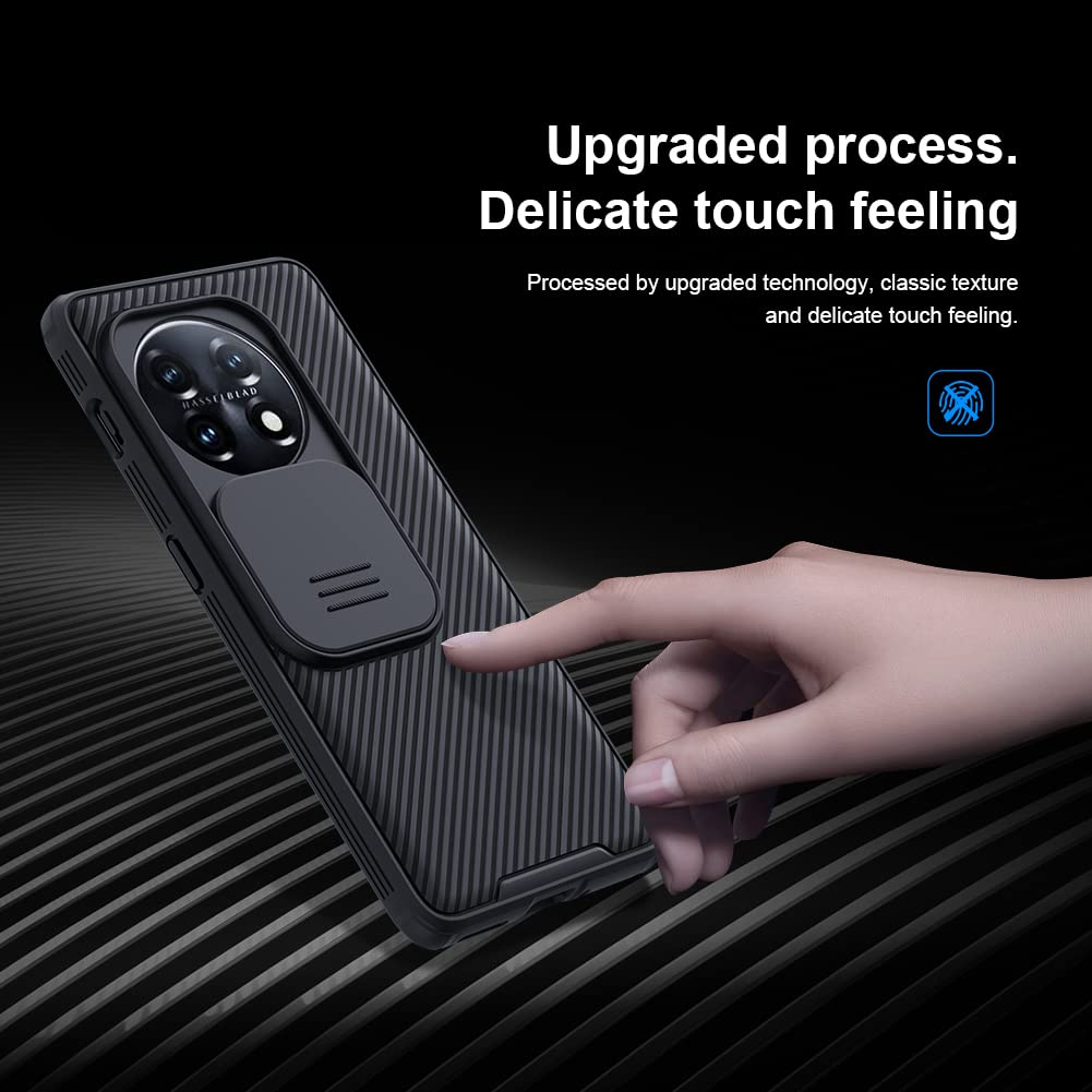 Nillkin OnePlus 11 5G Case - CamShield Pro Case with Slide Camera Cover, Slim Fit Thin Shockproof Cover for OnePlus 11 2023 - Black