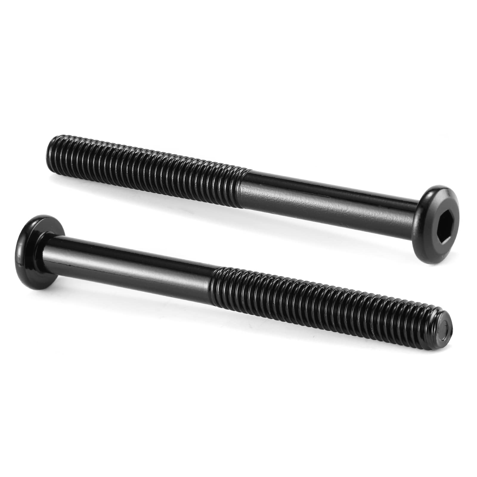 M6 x 80mm 20Pcs Flat Head Hex Socket Cap Screws Bolts, 304 Stainless Steel 18-8, Partially Threaded, Black Oxide by SG TZH (with Hex Spanner)