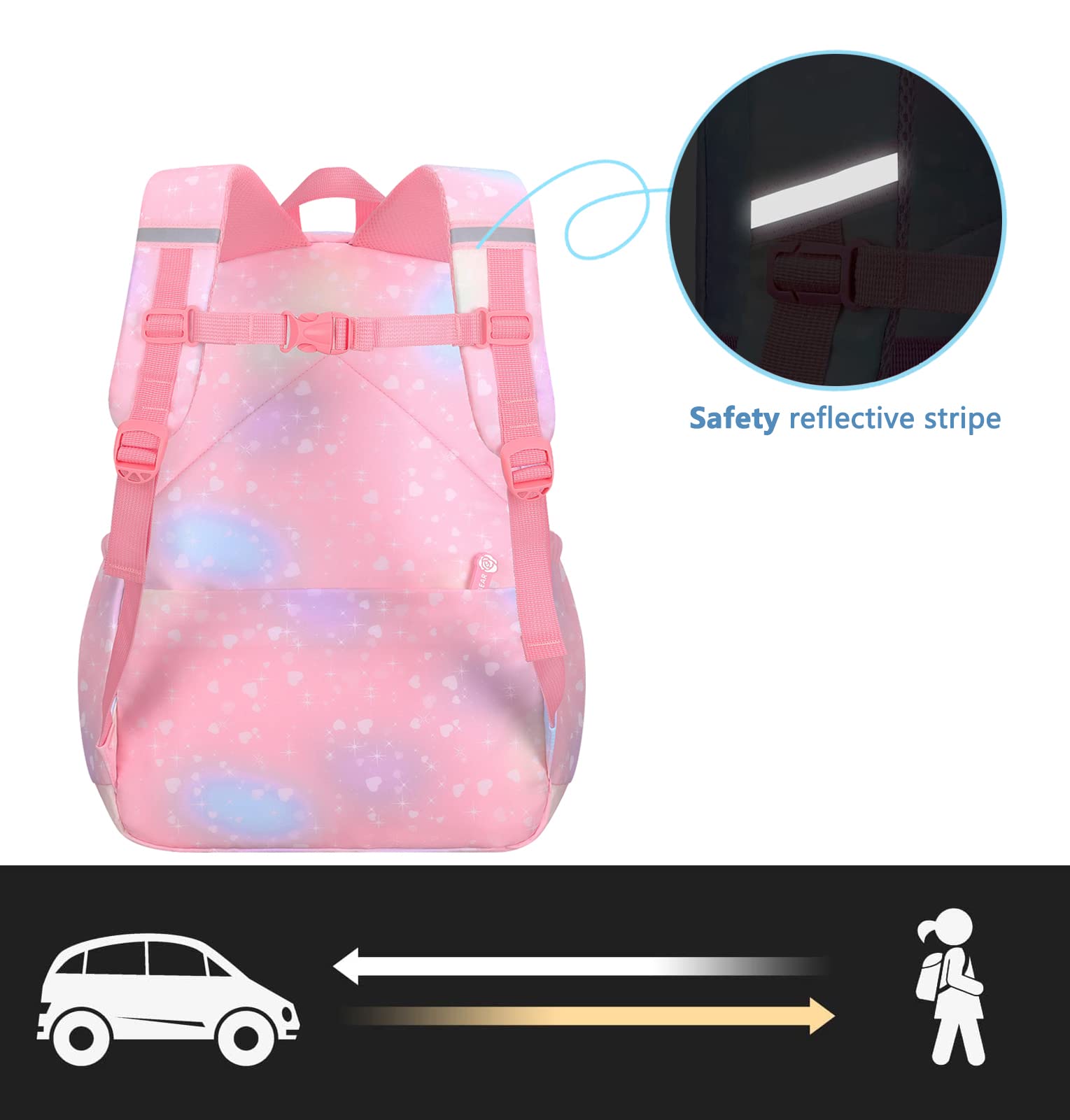 cotmcor Backpacks for Girls, Kids Backpack, Cute Bookbag Bunny School Bag for Kindergarten and Elementary