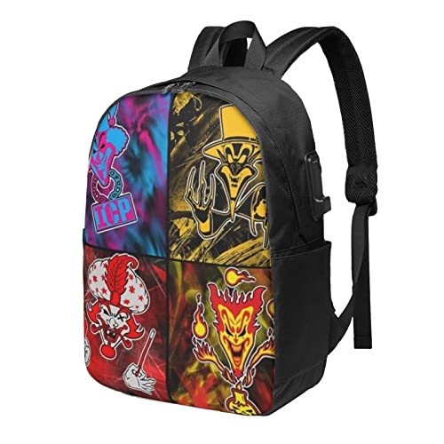 HatChetMan ICP 17 in Backpack USB Charger Bookbag Laptop Bag Bookbag Unisex Classic Fashion Backpack
