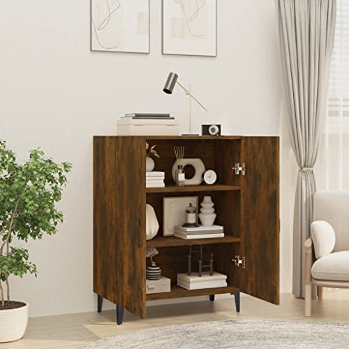 Natulvd Kitchen Sideboard Buffet Cabinet with Double Doors, Industrial Medical Cupboard Console Table Coffee Bar Cabinet for Entryway, Living Room, Dining Room - Rustic