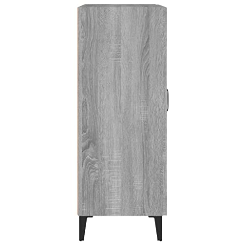 Natulvd Kitchen Sideboard Buffet Cabinet with Double Doors & Metal Legs, Industrial Medical Cupboard Console Table Coffee Bar Cabinet for Entryway, Living Room - Gray