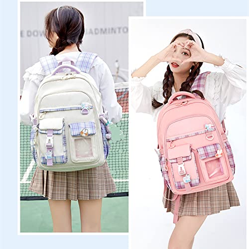 Wuxi Women Girls' schoolbag fashion leisure backpack Student College Backpack(Pink)