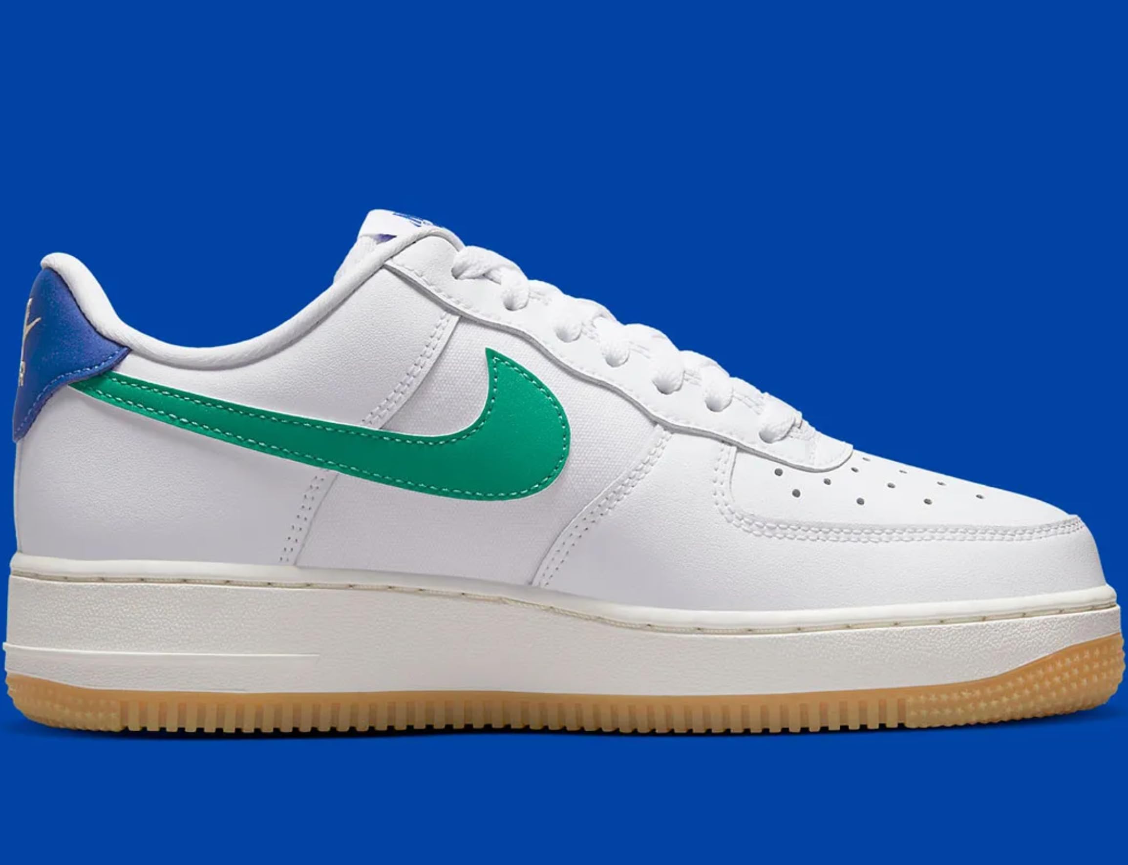 Nike Air Force 1 Low Womens White Game Royal Stadium Green Size 6.5