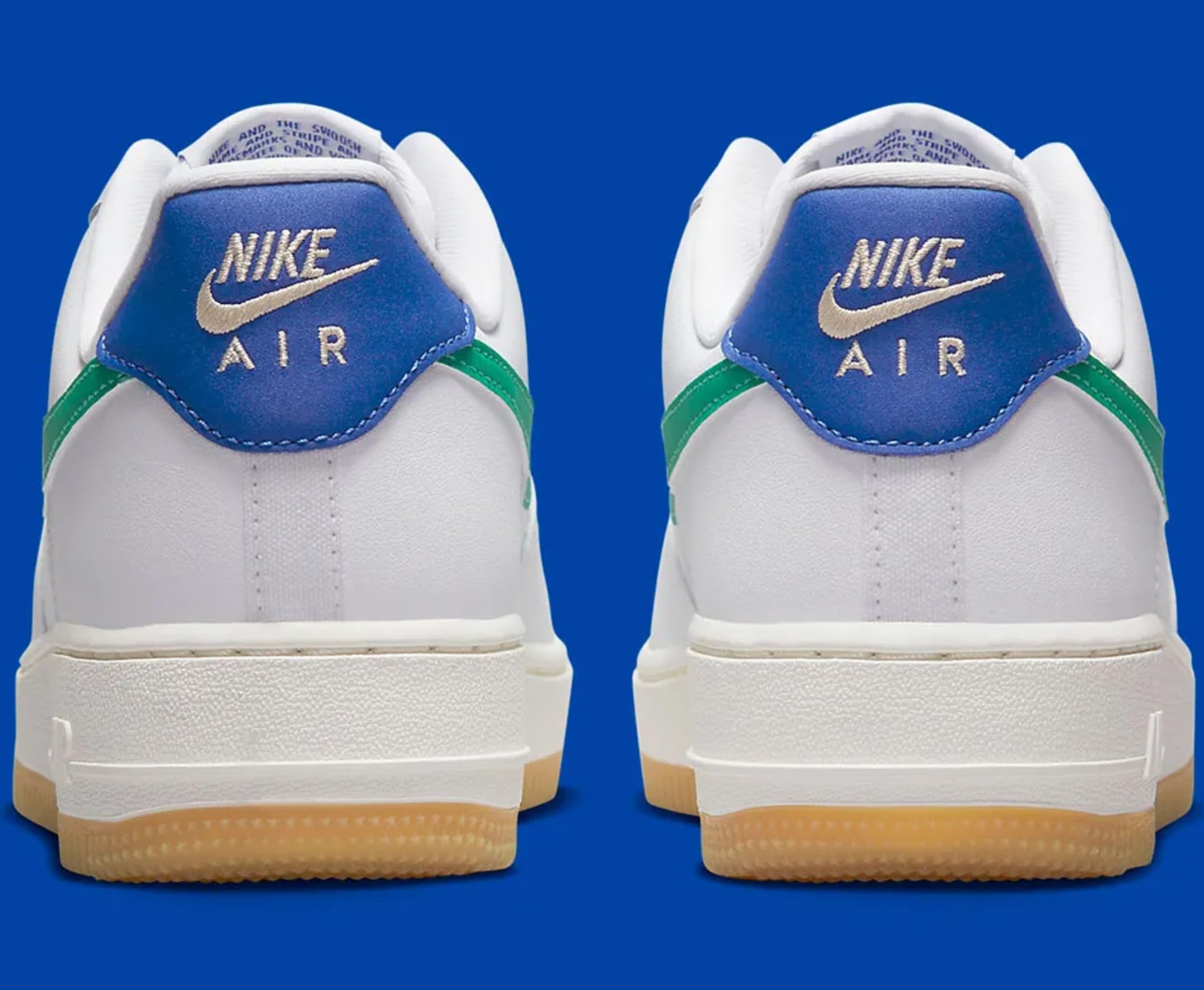 Nike Air Force 1 Low Womens White Game Royal Stadium Green Size 6.5
