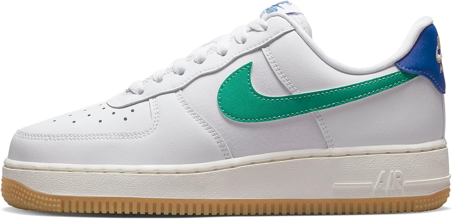NIKE Women's Basketball Shoes, White Stadium Green Game Royal, 9.5