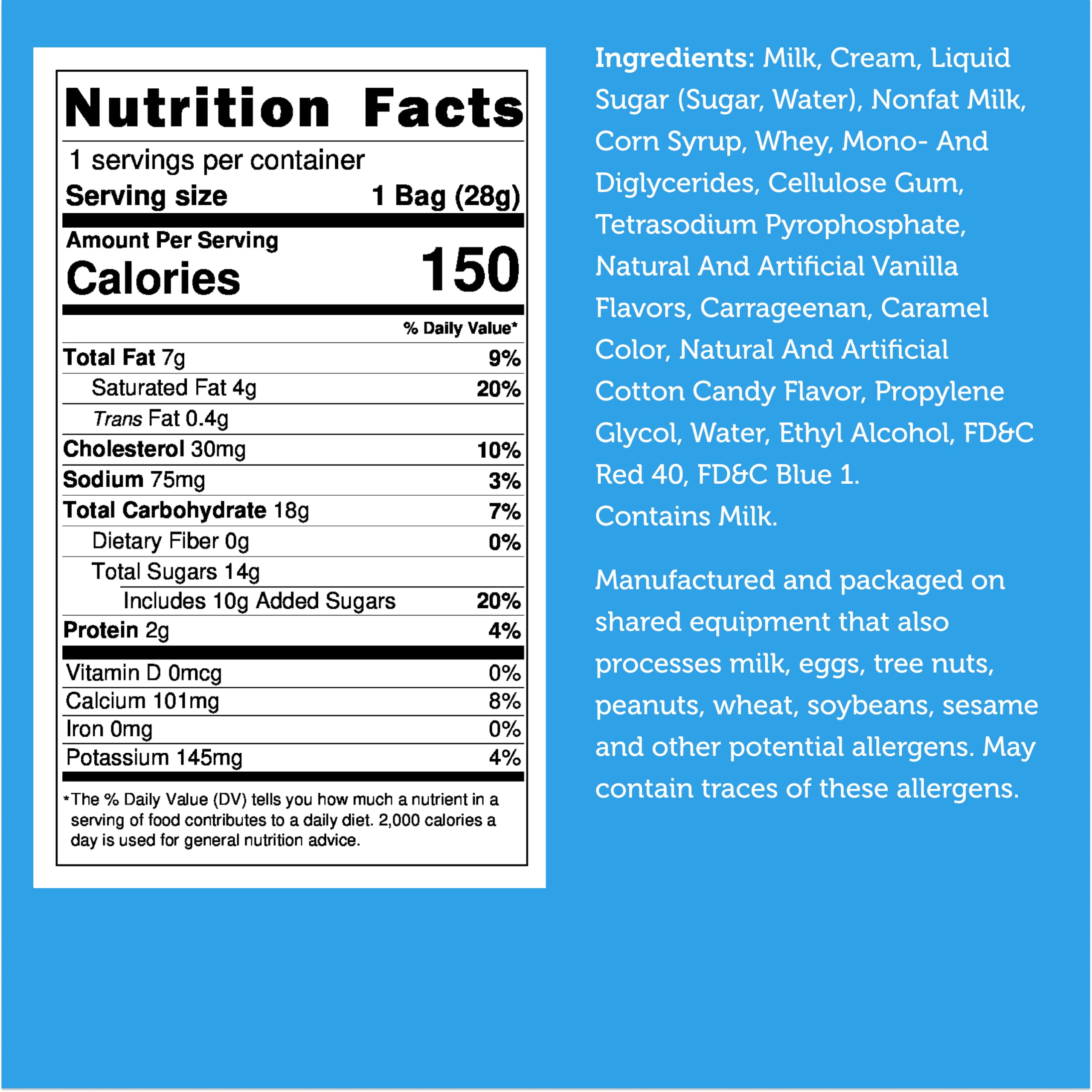 Arctic Farms Freeze Dried Ice Cream that Does Not Melt (Cotton Candy - Pink)
