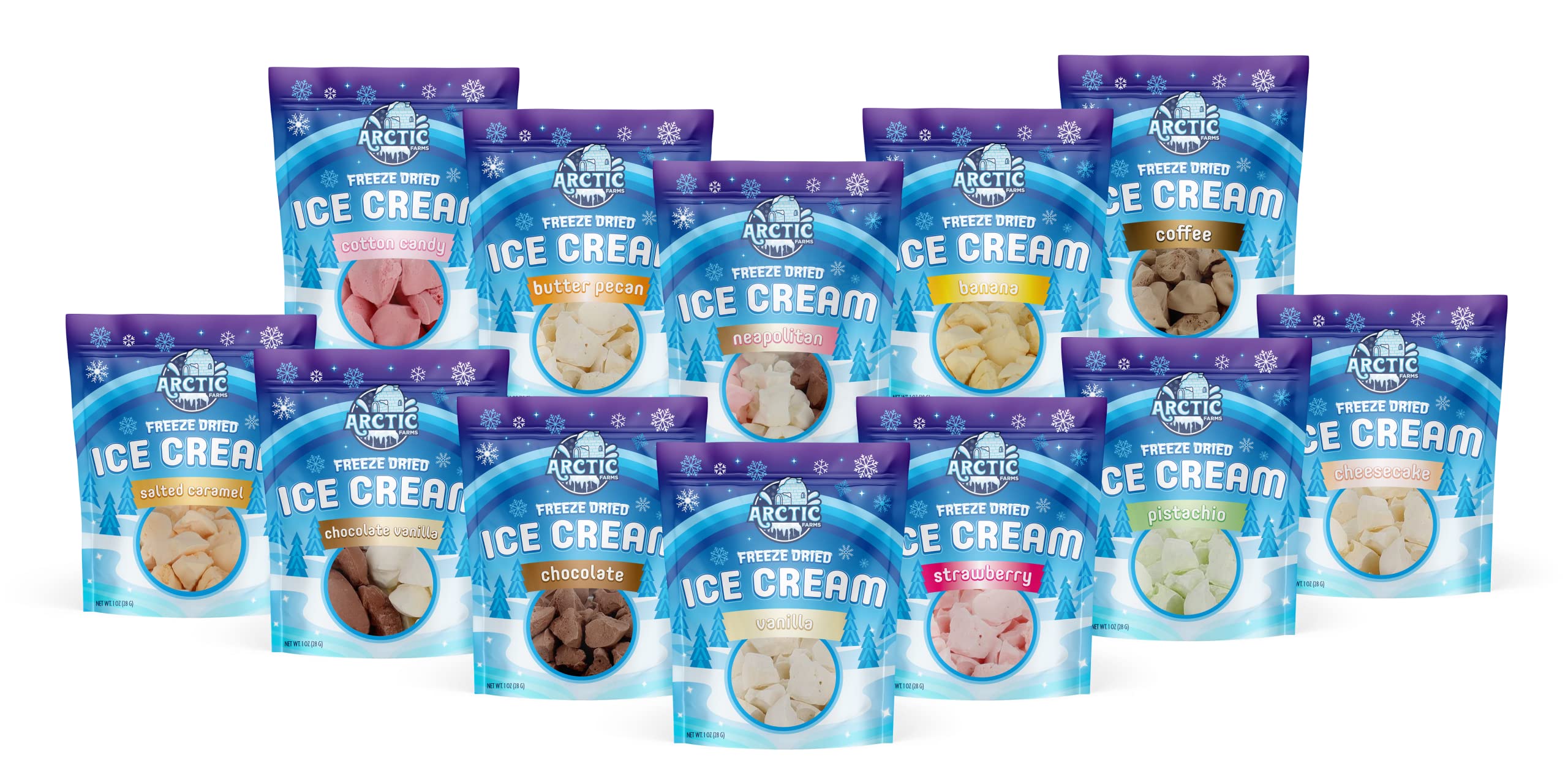 Arctic Farms Freeze Dried Ice Cream that Does Not Melt (Cotton Candy - Pink)