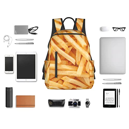French Fries Backpack For Girls Boys School Bag,Funny Food Pattern Casual Laptop Backpack College School Book Bag Travel Daypack For Teens