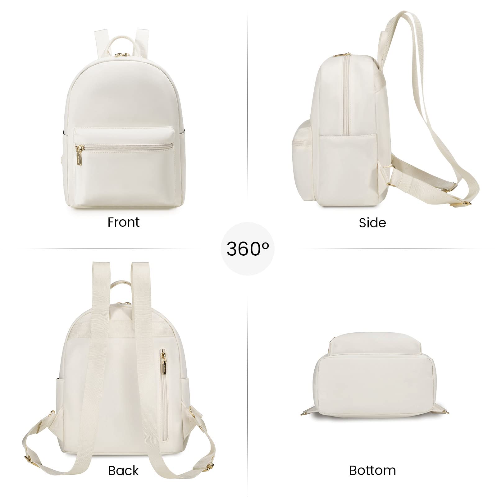 LOVEVOOK Mini Backpack for Women Light Weight Small Waterproof fashion Backpack Purses Daily Backpack Beige