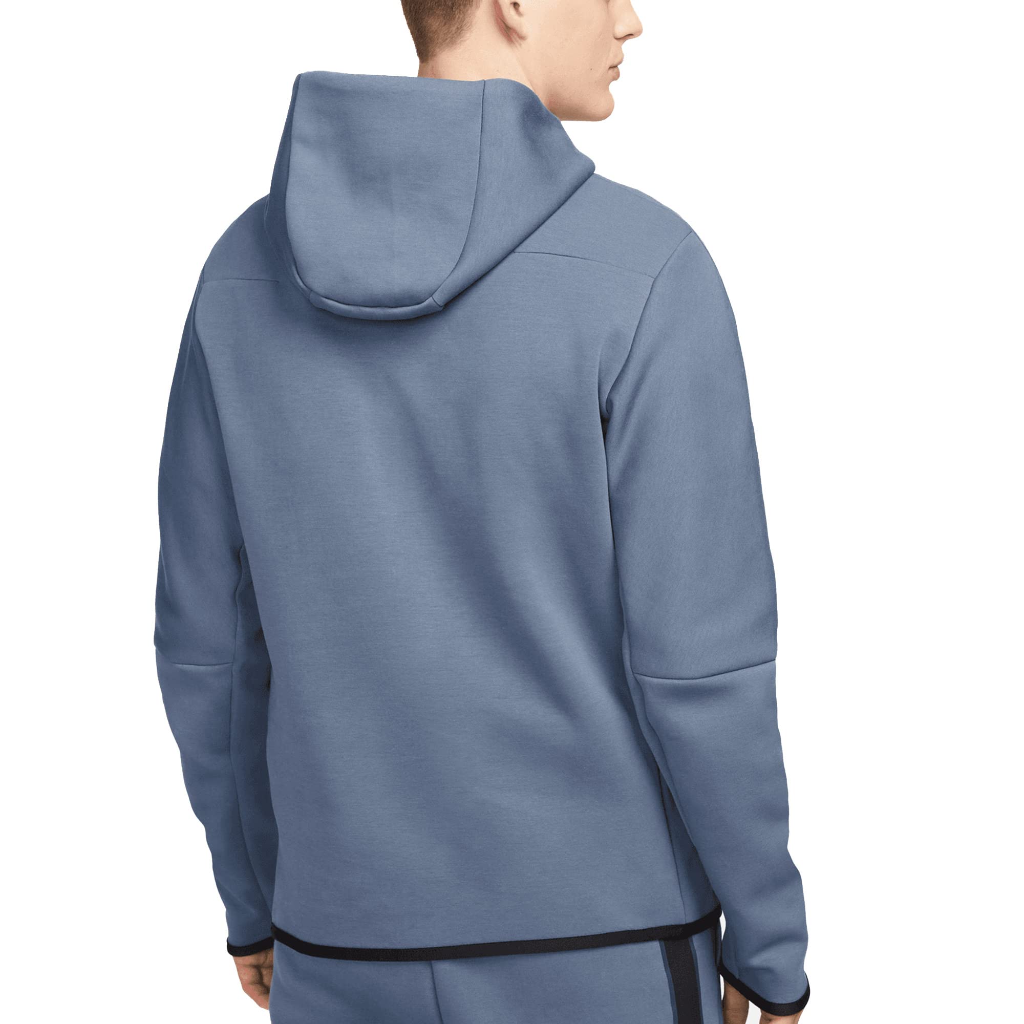 Nike Sportswear Tech Fleece Full-zip Hoodie Mens Diffused Blue/Black Size-Medium