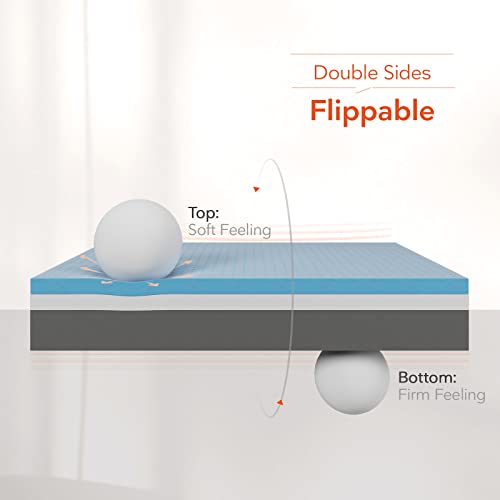 Sweetnight Full Size Mattress, 10 Inch Full Memory Foam Mattress, Double Sides Flippable Full Bed Mattress in a Box, Gel Infused and Perforated Foam for Cool Sleep and Pressure Relief