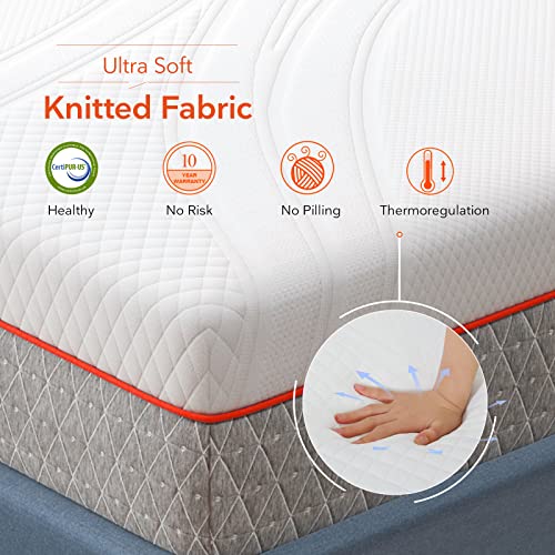 Sweetnight Full Size Mattress, 10 Inch Full Memory Foam Mattress, Double Sides Flippable Full Bed Mattress in a Box, Gel Infused and Perforated Foam for Cool Sleep and Pressure Relief