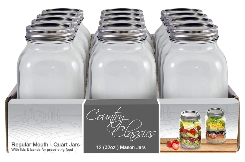 GOSSI INC JAR Canning REG Mouth GLS 32OZ CCCJ-132-12PK