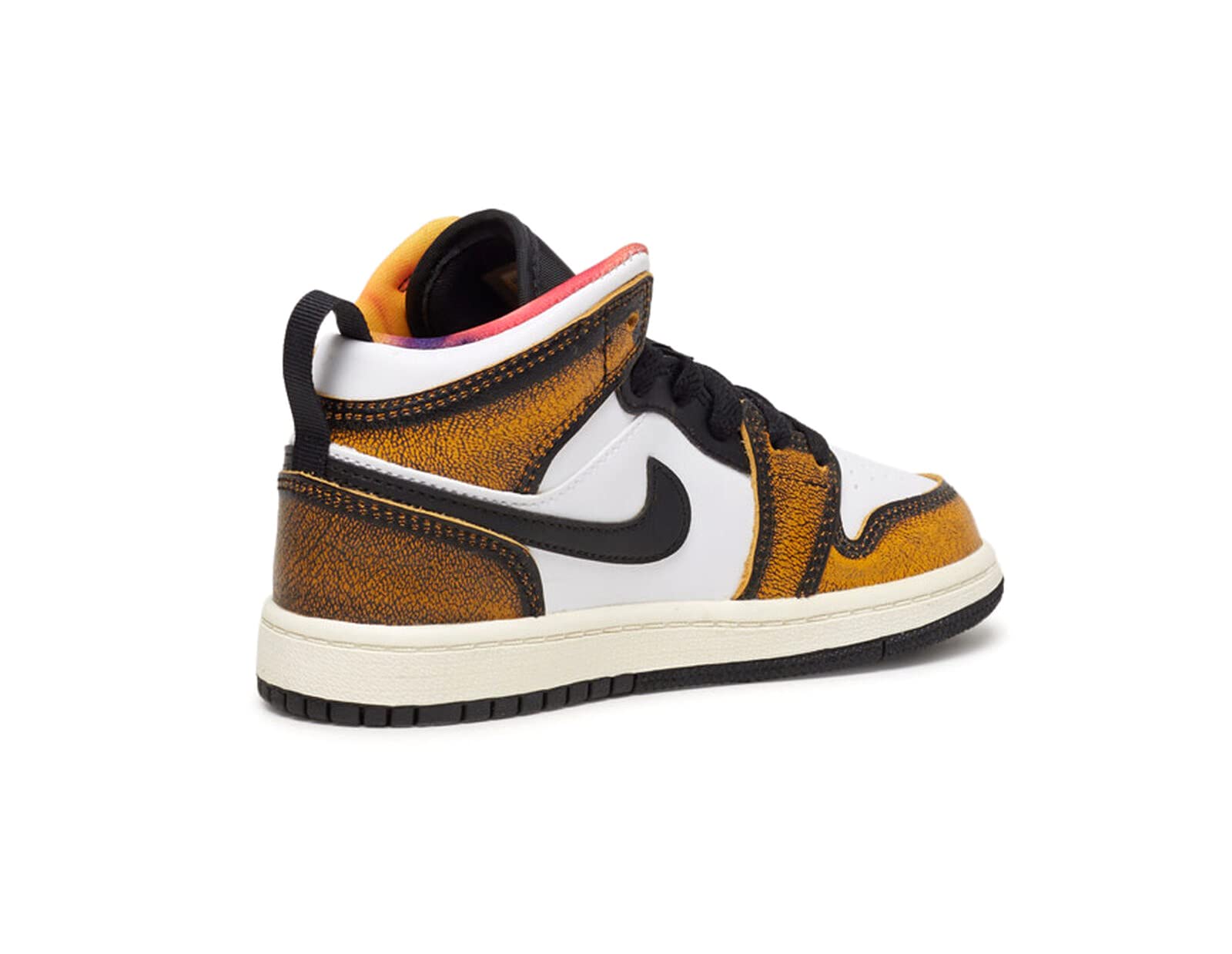 Little Kid's Jordan 1 Mid SE Wear Away Black/Taxi-White-Sail (DQ8419 071) - 13