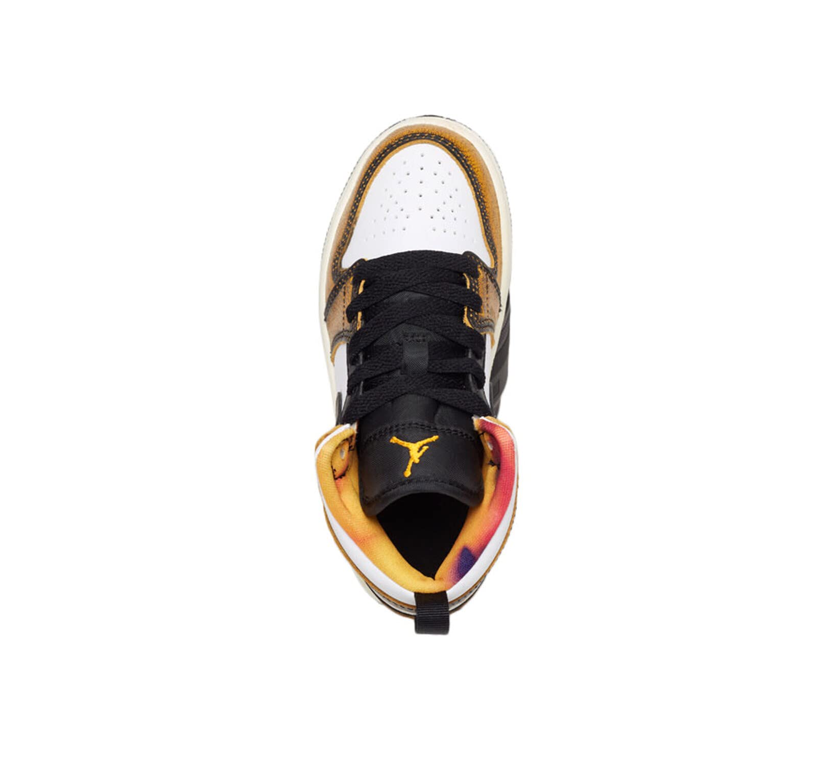 Little Kid's Jordan 1 Mid SE Wear Away Black/Taxi-White-Sail (DQ8419 071) - 13