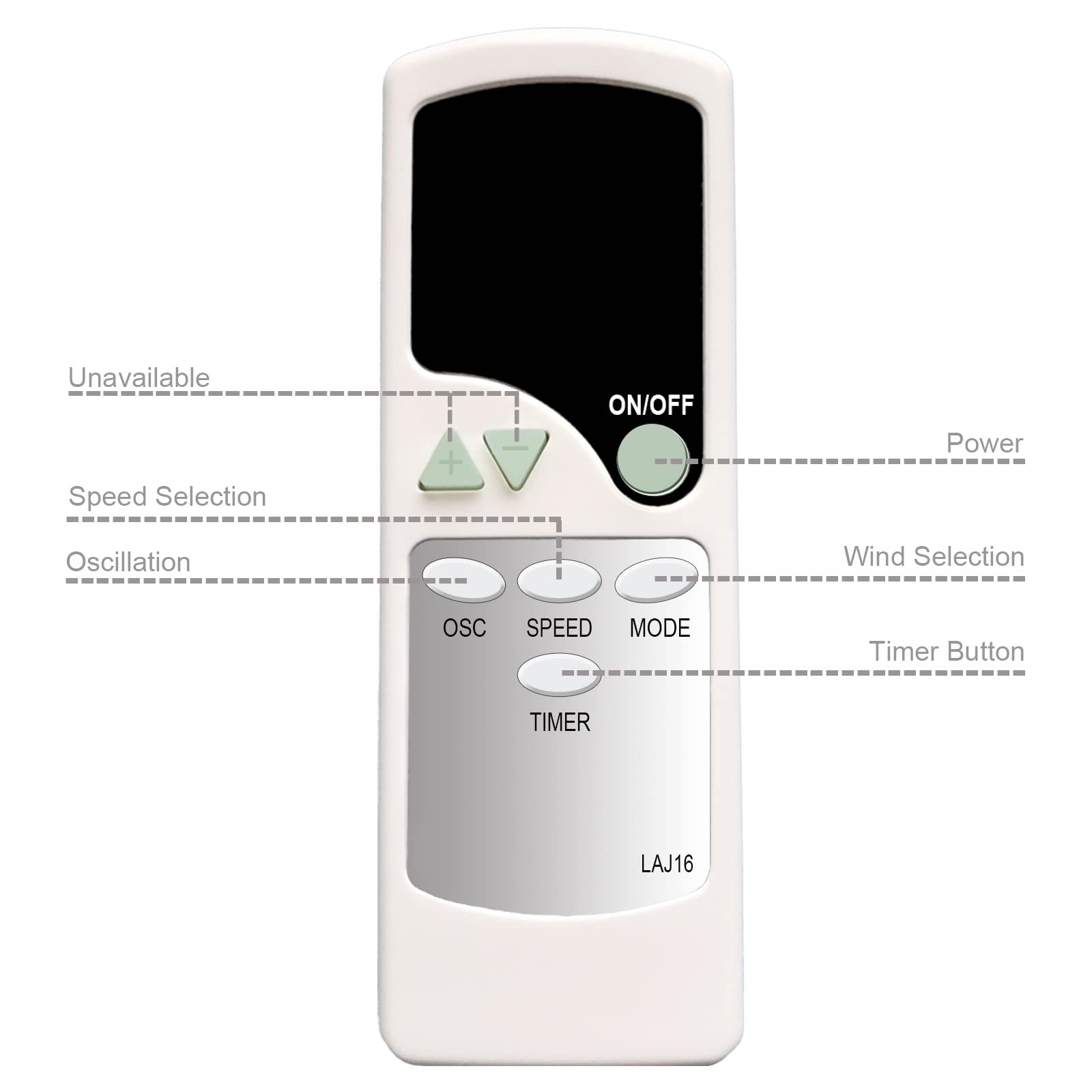 GENGQIANSI Replacement Remote Control for Cascade MK-TF0001 40" Tower Fan and Sunter 40" Tower Fan